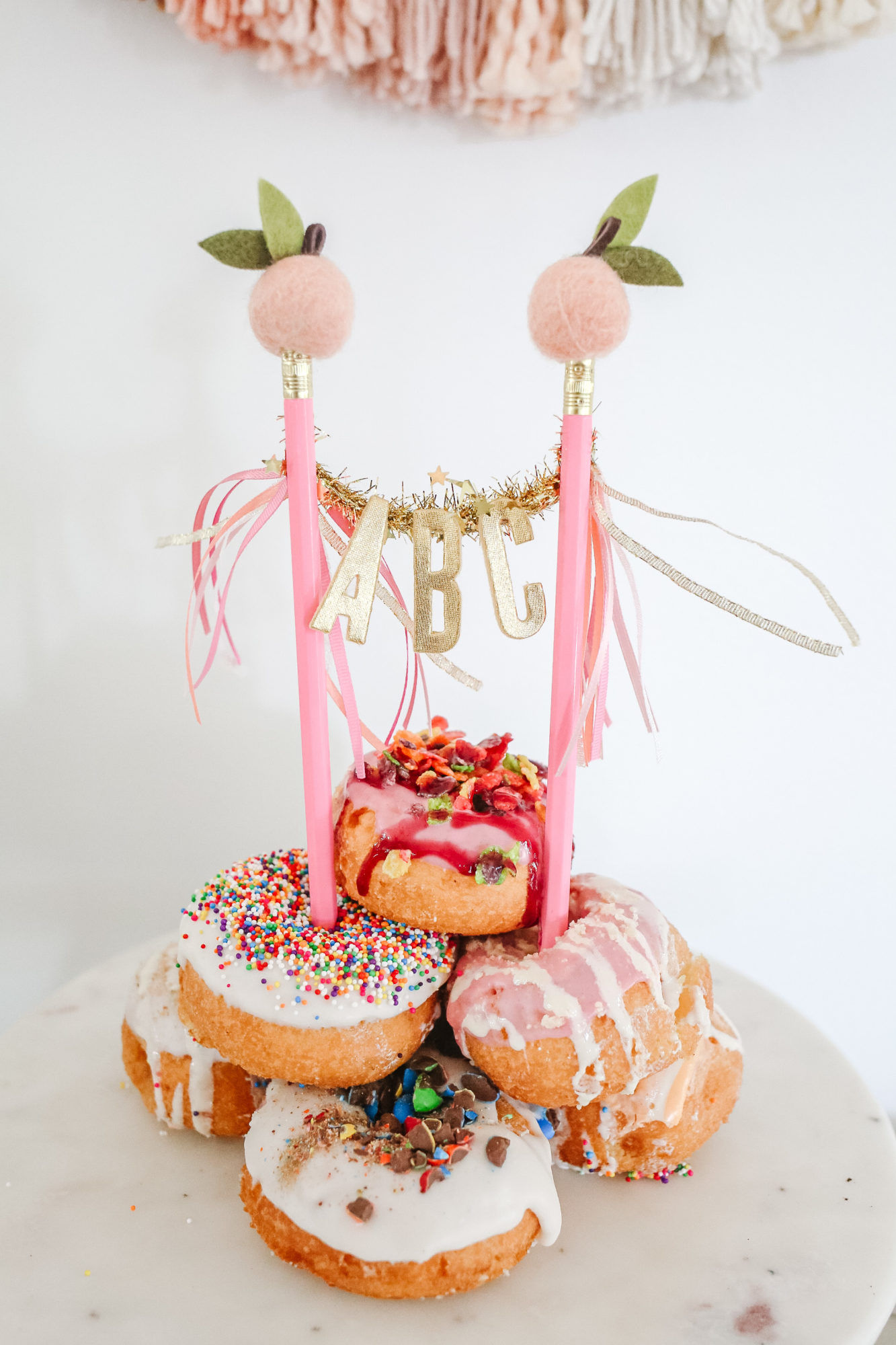 Back to School Donut Cake - amanda party + home