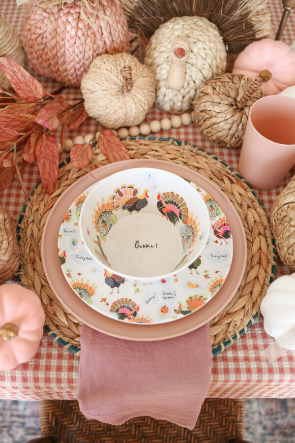 pink thanksgiving table - amanda party + home