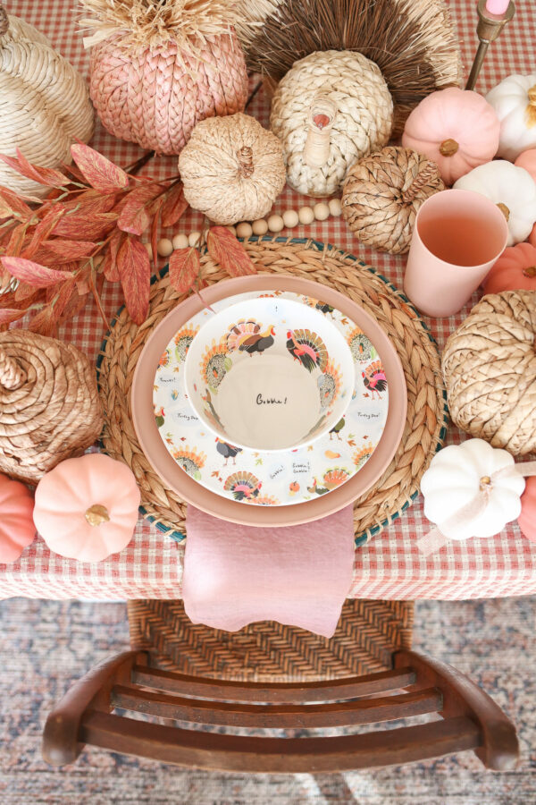 pink thanksgiving table - amanda party + home