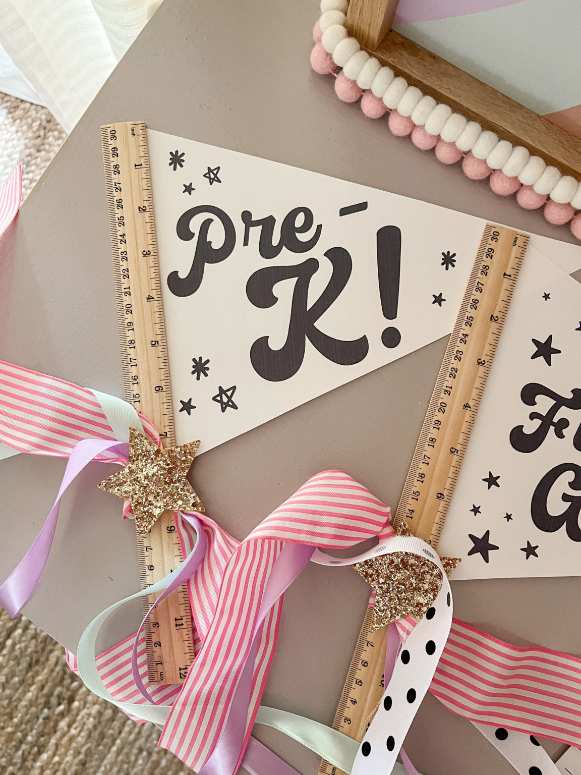 How to Make First Day of School Flags - amanda party + home