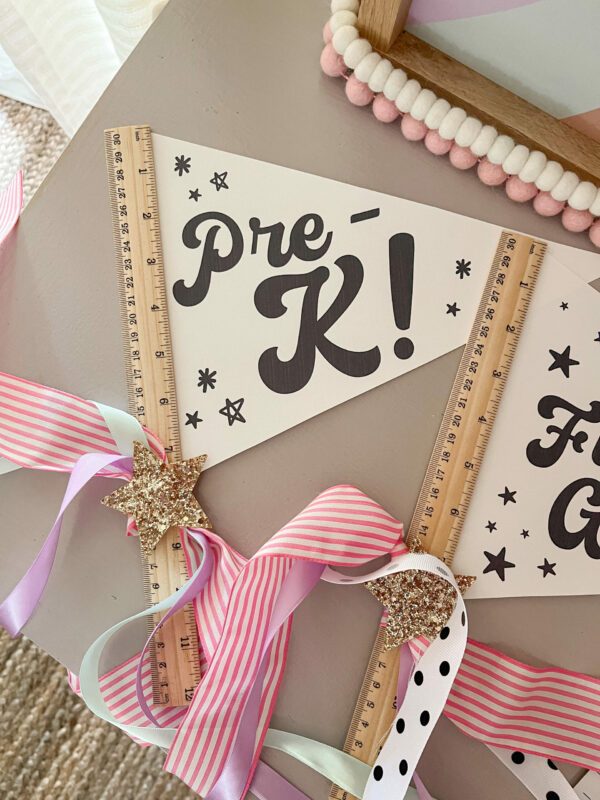 How to Make First Day of School Flags - amanda party + home