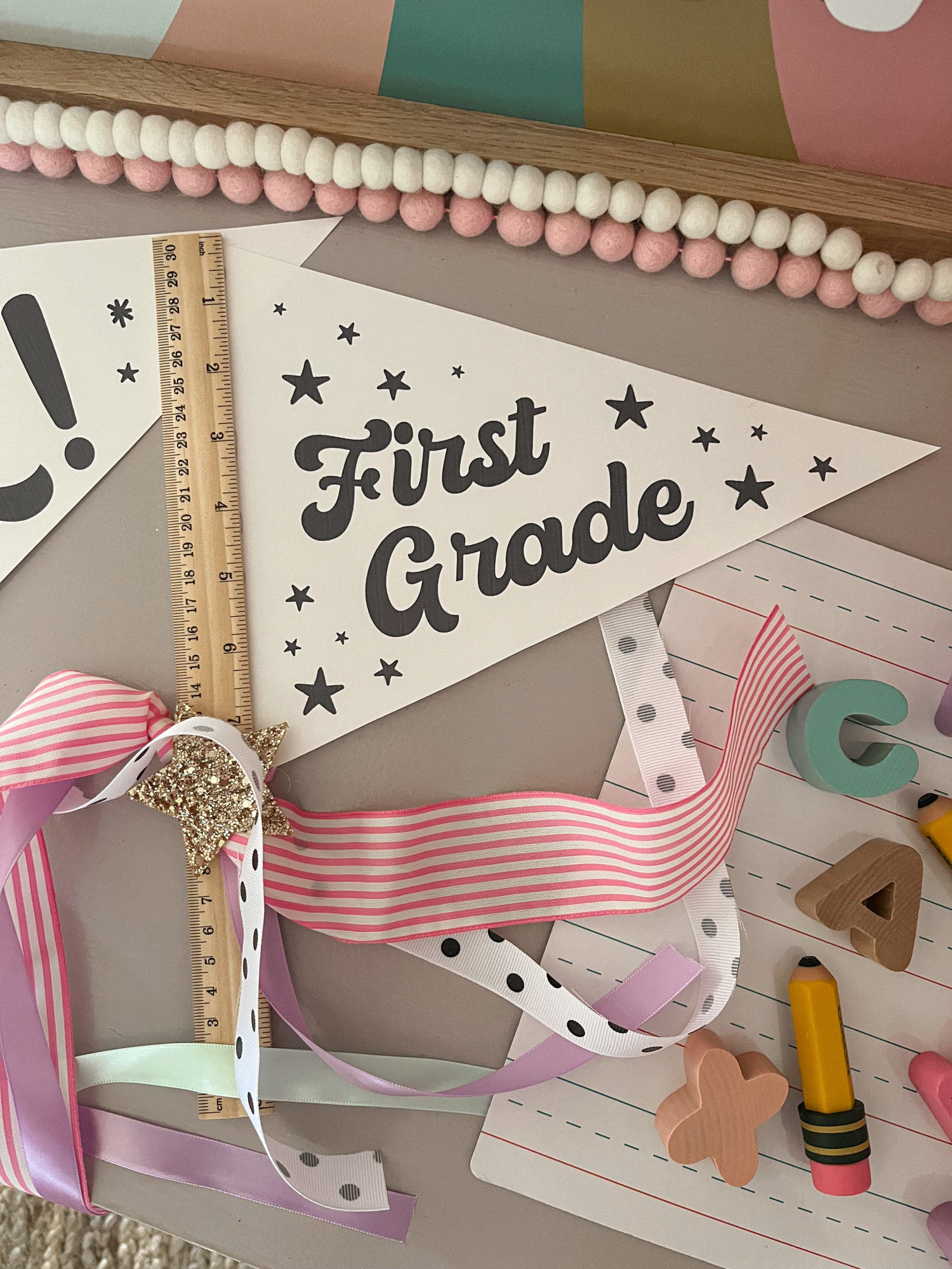 How to Make First Day of School Flags - amanda party + home