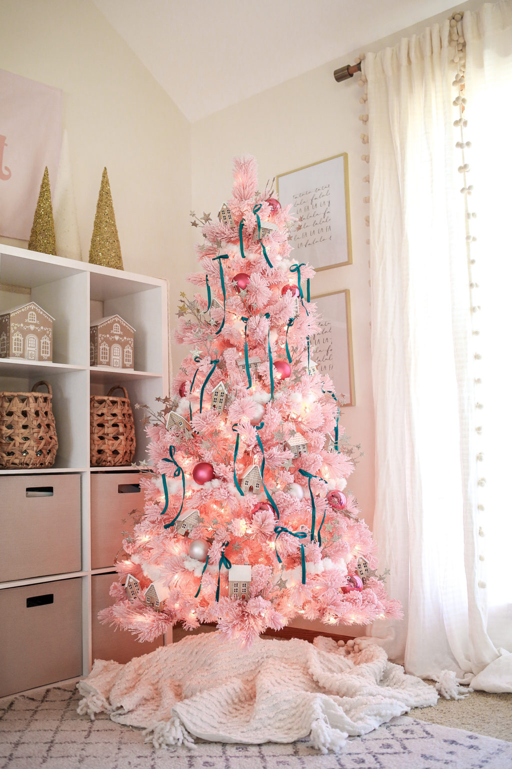Our Pink Christmas Tree - amanda party + home