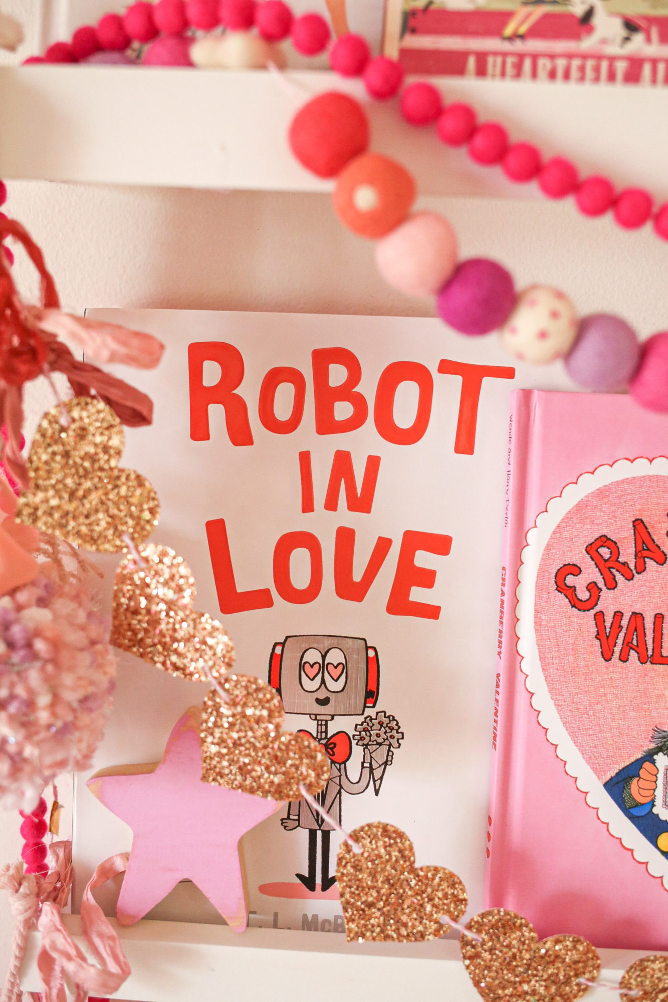 Valentine’s Day Bookshelf Reveal! - amanda party + home