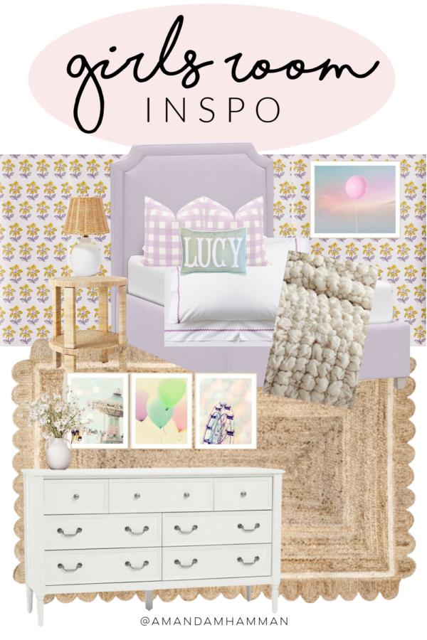 Floral Girls Bedroom Design - amanda party + home