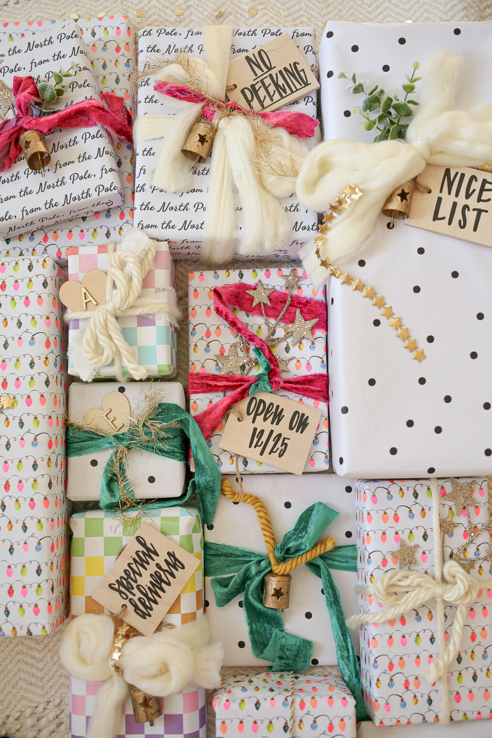 Cute + Colorful Christmas Wrapping - amanda party + home
