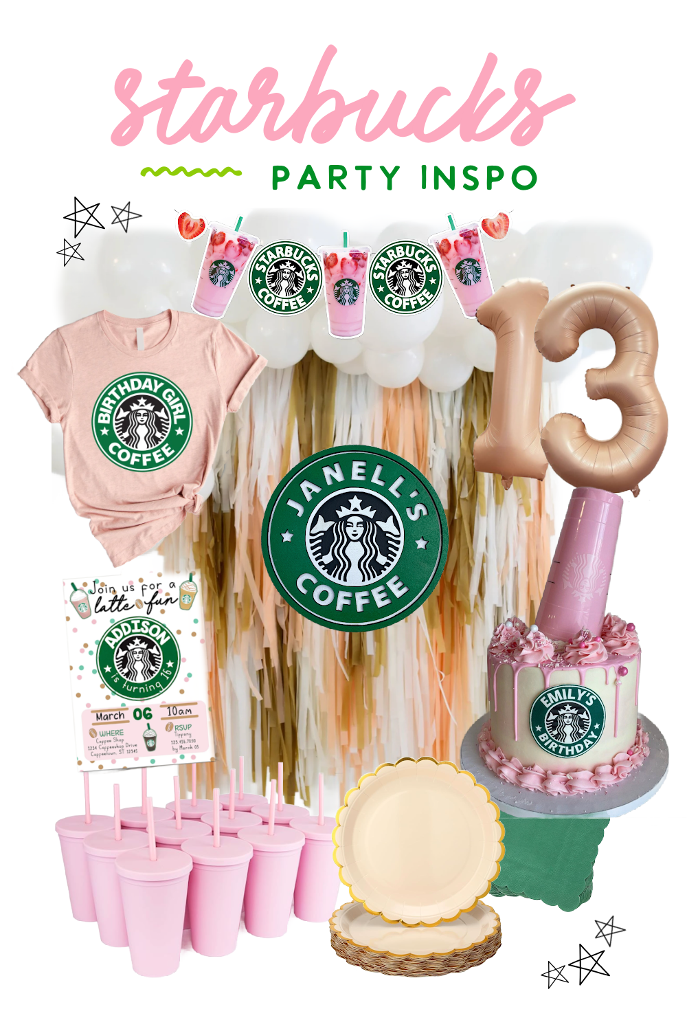 Starbucks Party Inspiration - amanda party + home