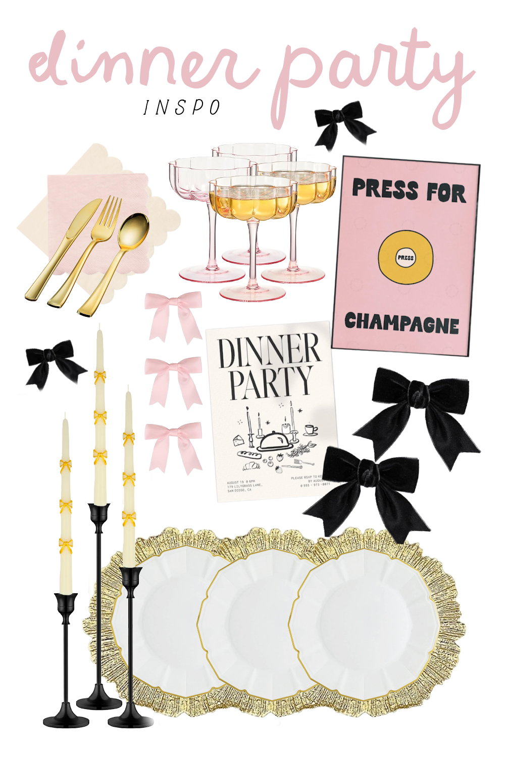 Blank Dinner Party Invitation