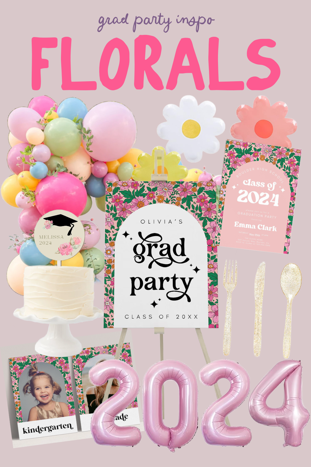 floral grad party - amanda party + home