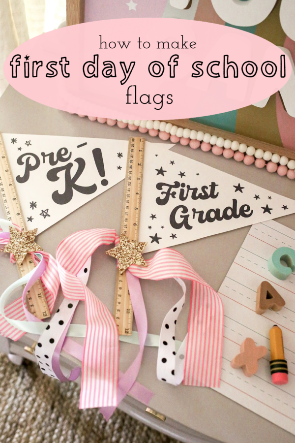 How to Make First Day of School Flags - amanda party + home