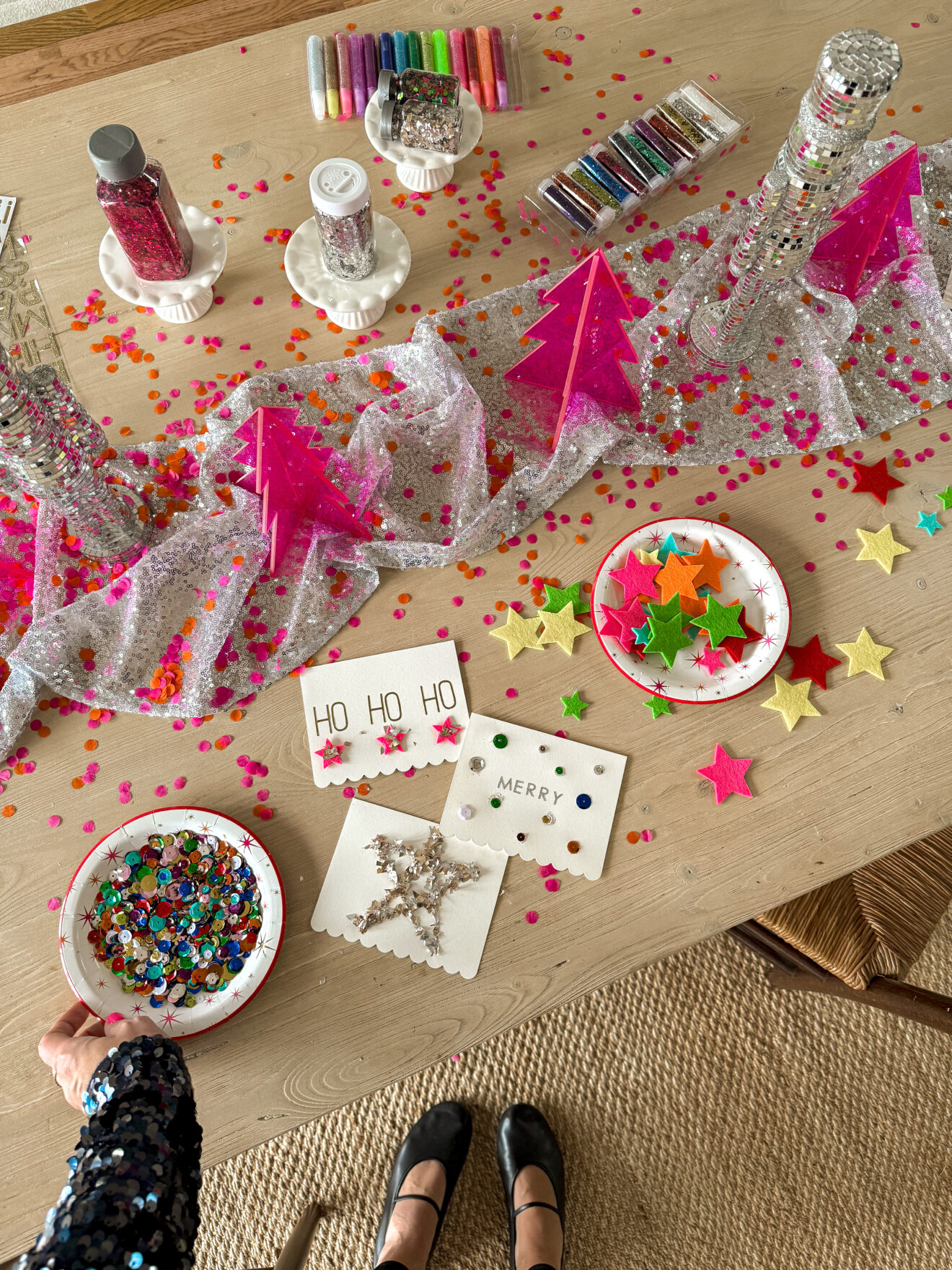 christmas card-making party - amanda party + home